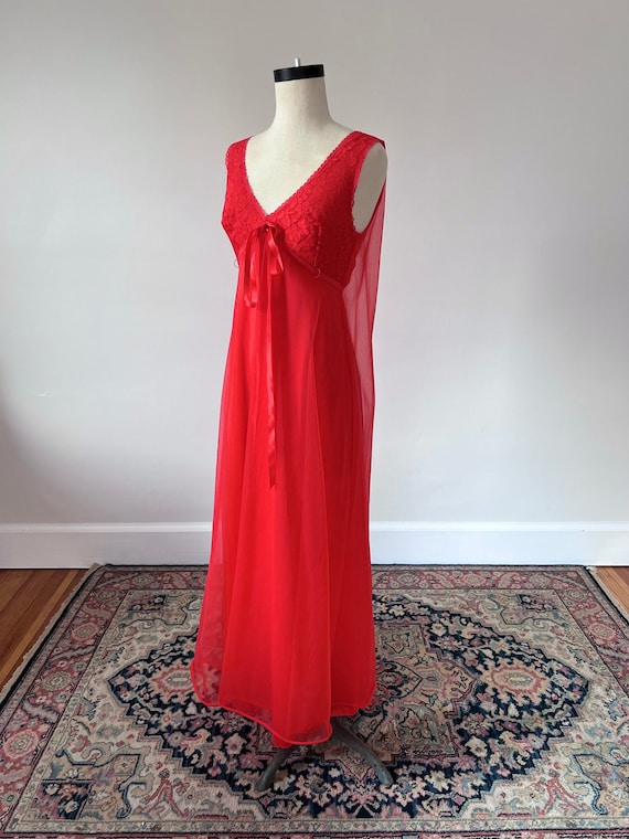 Carmine 60s layered maxi slip - Gem