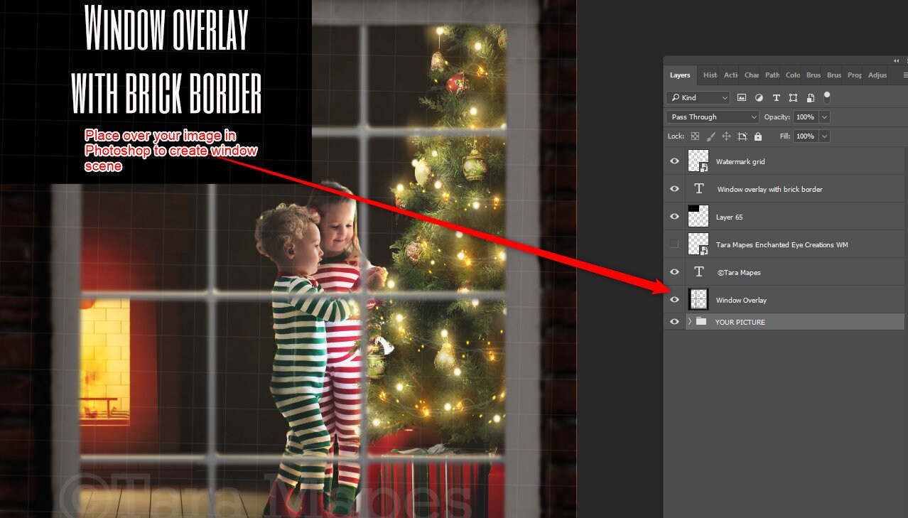 Christmas Window Overlay Window PNG Free Snow Overlay - Etsy