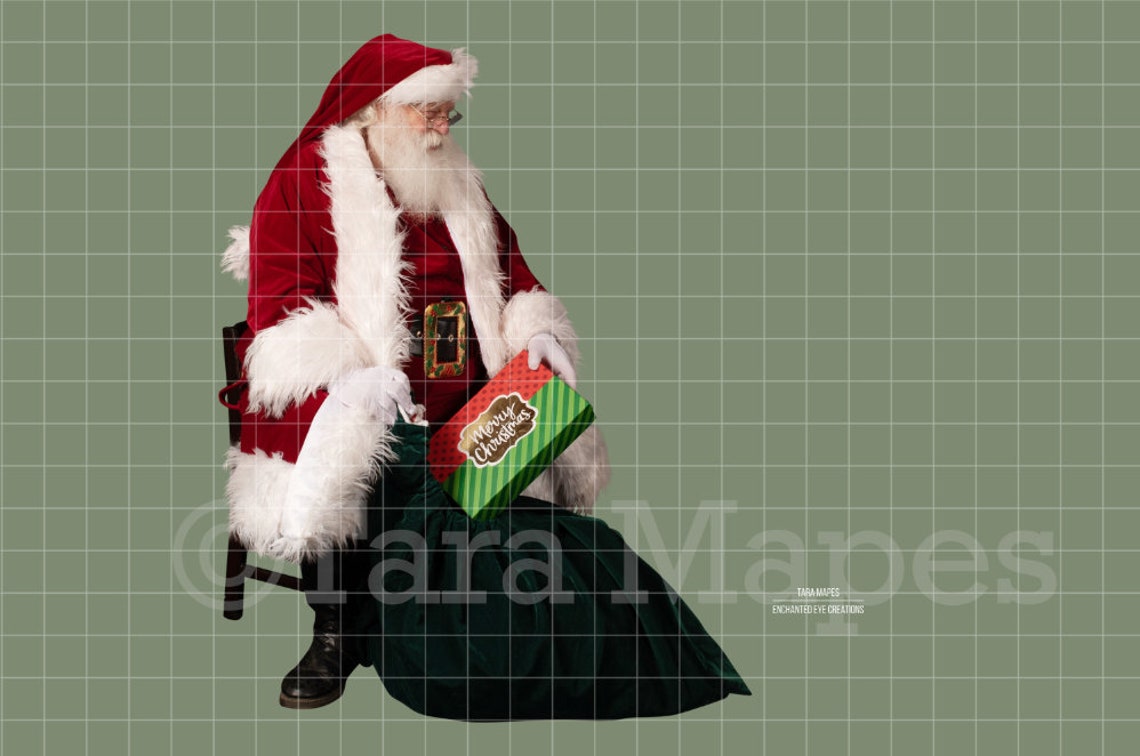 Santa Overlays 5 PACK PNG Santa Giving Gifts Magic Gifts | Etsy