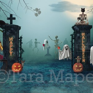 Halloween Digital Backdrop Bundle 5 PACK Halloween Digital - Etsy