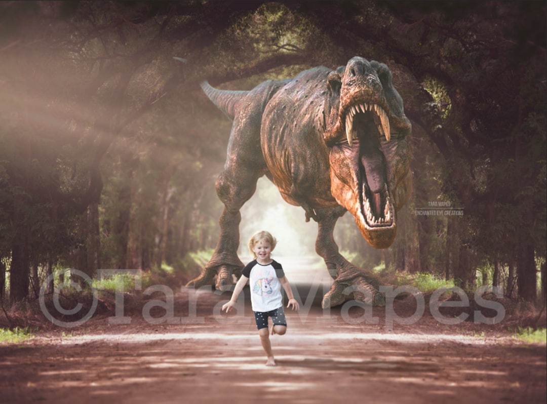 Dinosaur Digital Backdrop T-rex Tyrannosaurus Rex Dinosaur Dino Digital ...