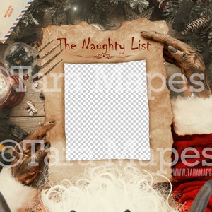 Naughty List Christmas Digital Backdrop Funny Bad List PNG Naught List ...