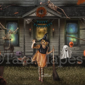 Halloween Digital Backdrop Bundle 5 PACK Halloween Digital - Etsy