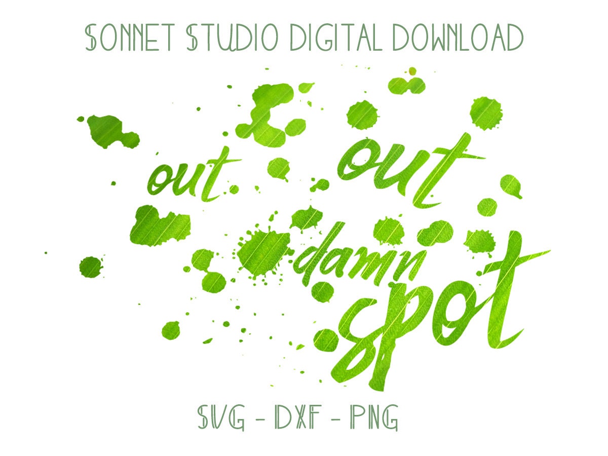 Out Out Damn Spot Theatre Shakespeare Macbeth Lady | Etsy