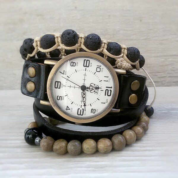 Boho Leather Watch - Etsy