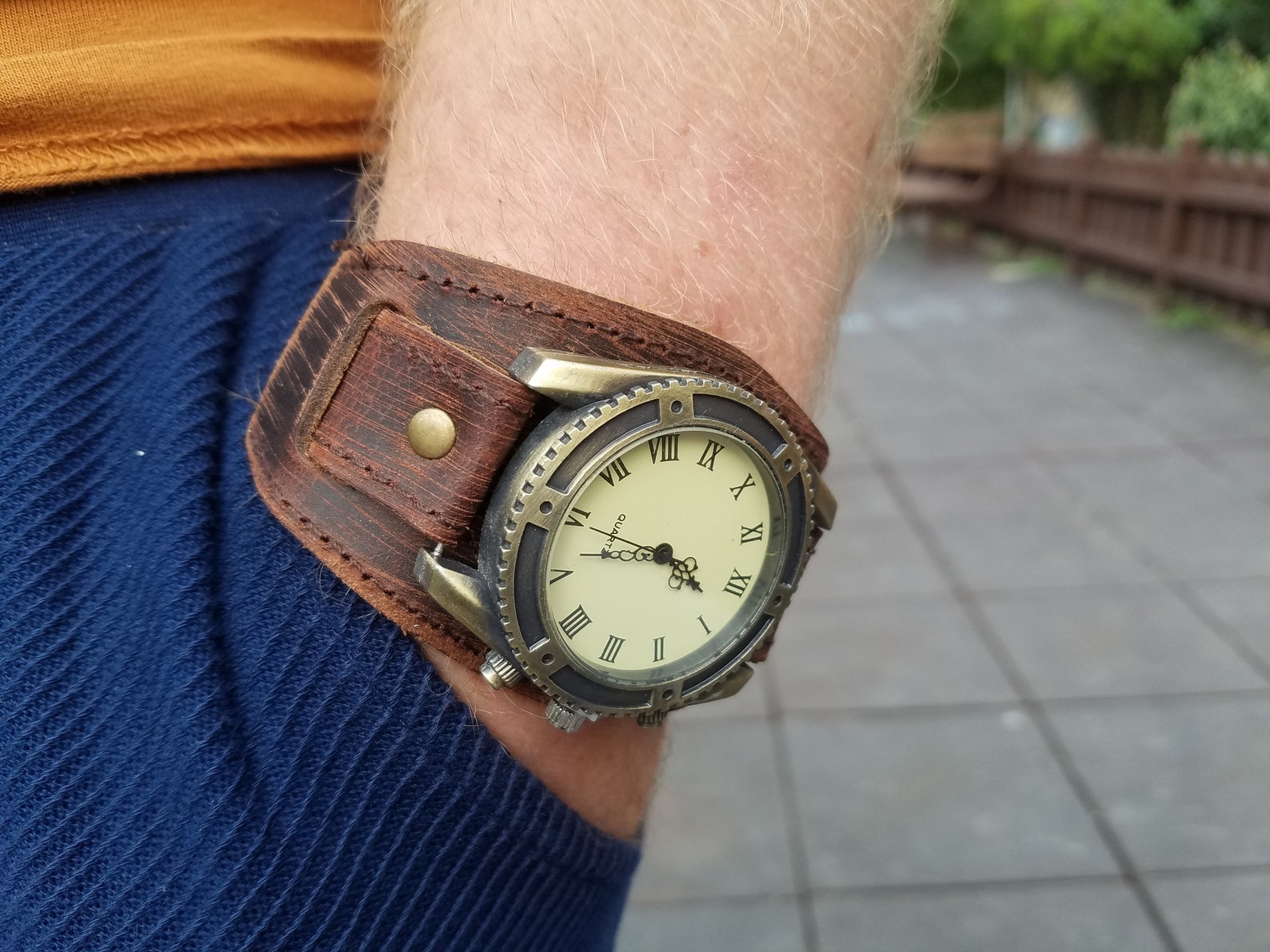 Brown Boho Cuff Watch Unisex Womens Watches for Her Hipster Men's Watch ...