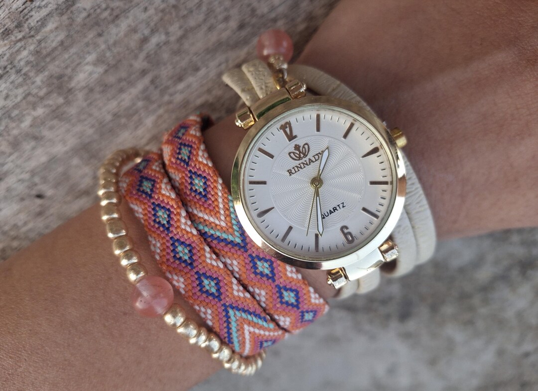 Beige Gold Boho Watch Wrap Hippie Watches for Women - Etsy