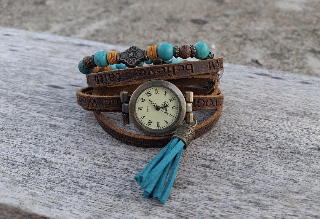 Brown Boho Watches for Women Wrap Hippie Watch Mothers Day Gift - Etsy