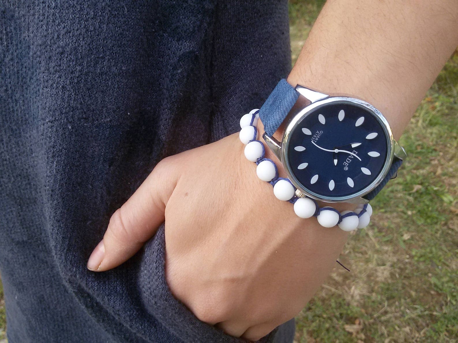 Navy Blue Watch for Her Elegant Watch Denim Blue Woman Watch Boho Wrist ...