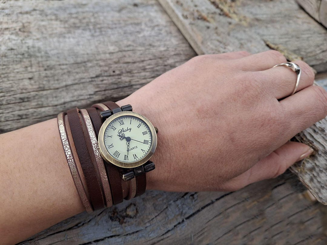 Brown Wrap Watches for Women Multi-turn Boho Watch - Etsy