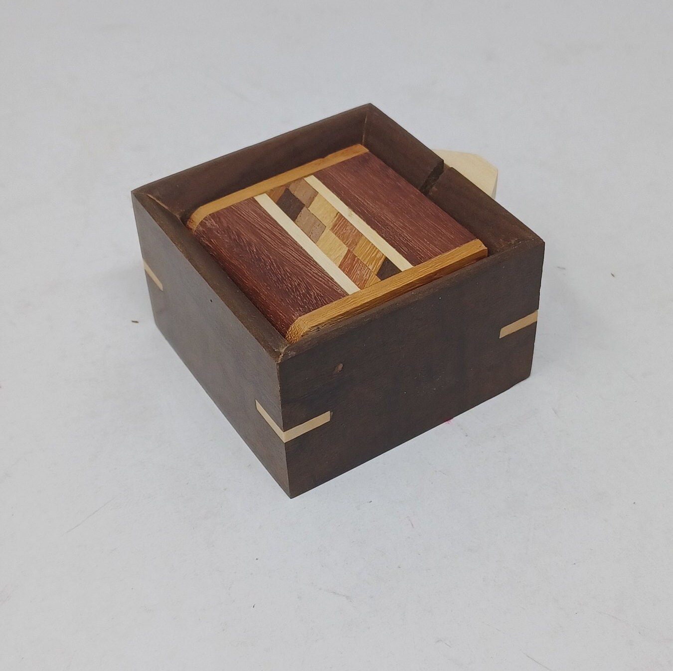 Mini Inlaid Wooden Keepsake Memory Box Handmade - Etsy