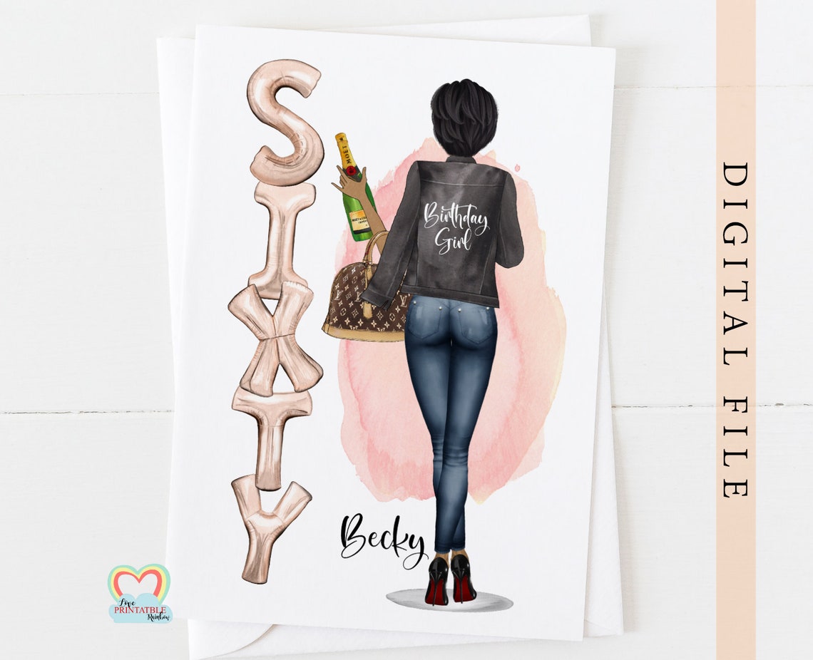 Best Friend 60th Birthday Card Printable Personalised 60th Etsy Uk