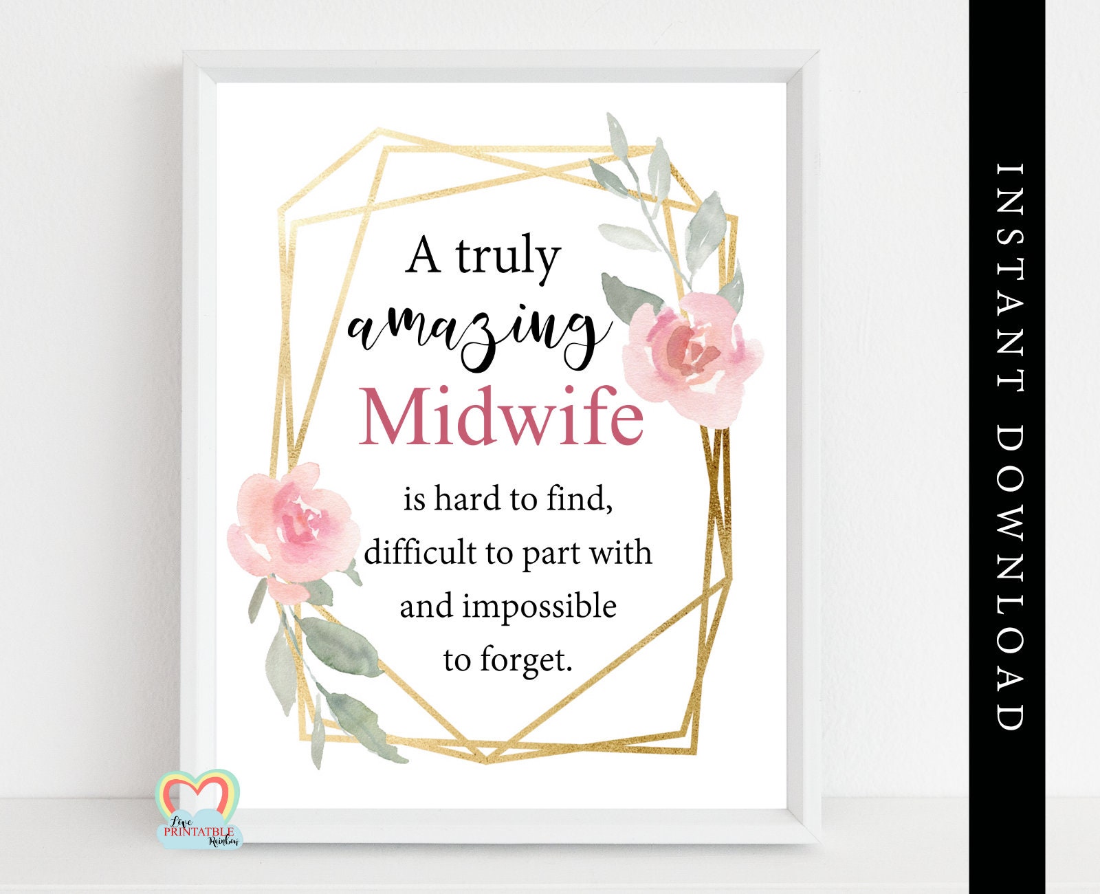 Midwife Gift Printable Midwife Retirement Gift Midwife Quote | Etsy