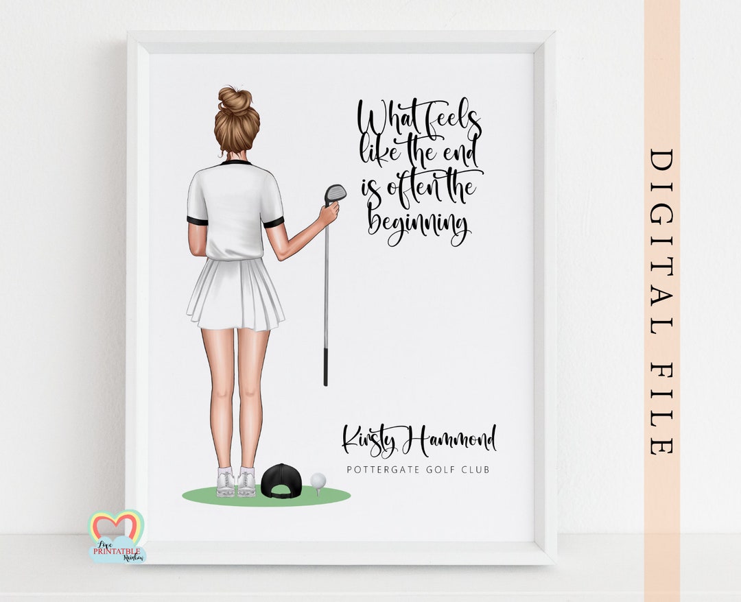 Girl Golfer Graduation Print: Personalized Golf Gifts (digital JPG File ...