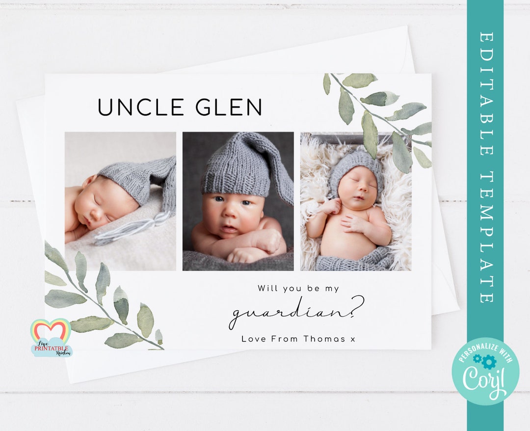 Guardian Card, Will You Be My Guardian Printable, Guardian Proposal ...