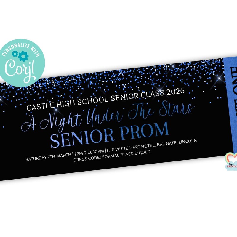 Prom Ticket - Etsy