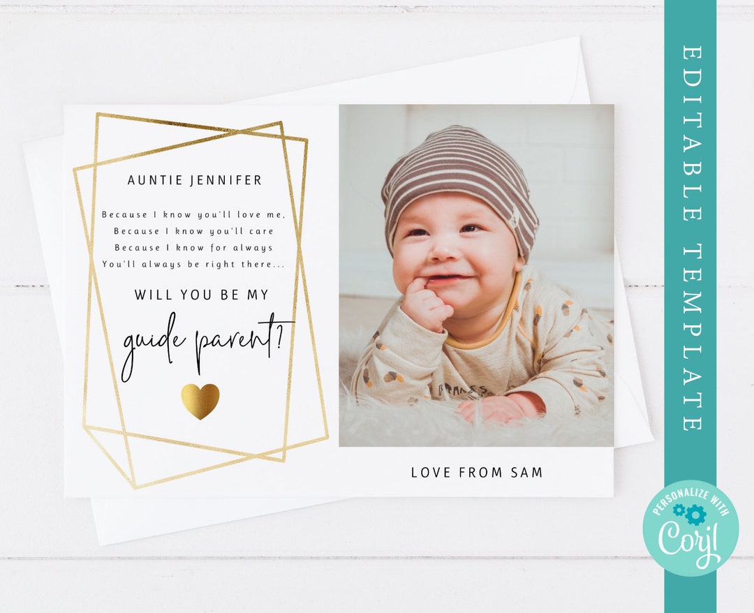 EDITABLE Guide Parent Card, Will You Be My Guide Parent Printable ...