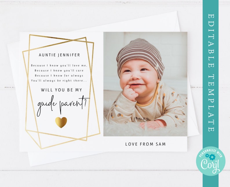 EDITABLE Guide Parent Card Will You Be My Guide Parent - Etsy