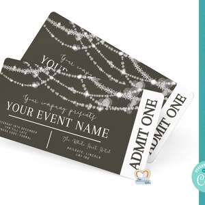 Christmas Event Ticket Printable, Editable Event Ticket, Senior Prom ...