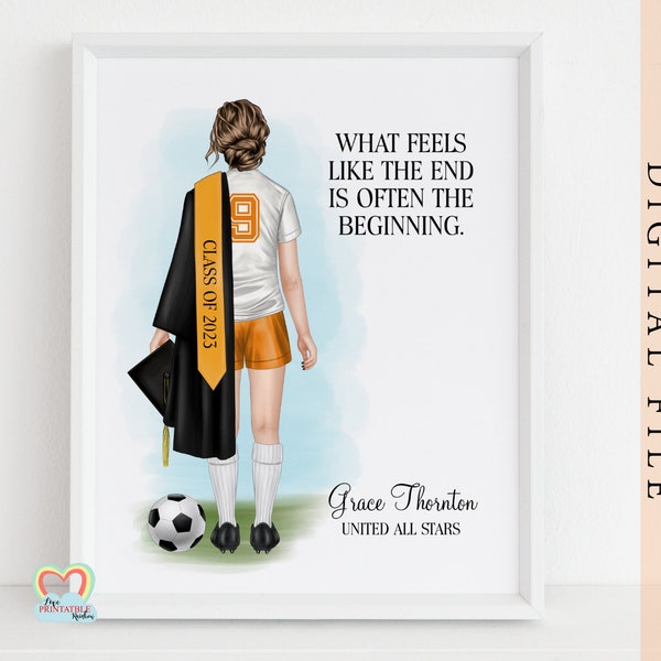 Soccer Graduation Art - Etsy