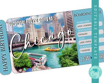 Chicago Birthday Template - Etsy