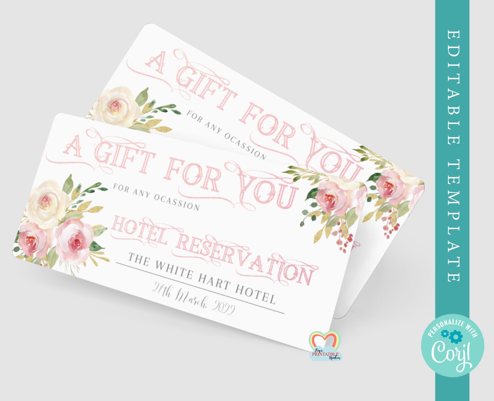 PRINTABLE Hotel Reservation Voucher Hotel Reservation Ticket - Etsy
