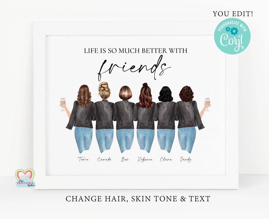 Personalised Best Friends Gift Printable Best Friend Quote Print ...