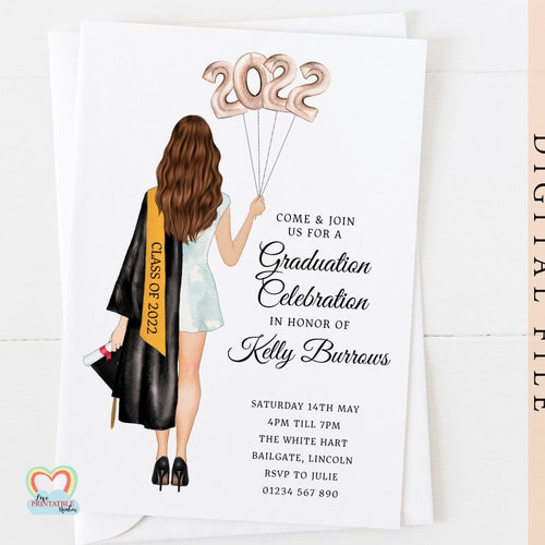 Photo Graduation Party Invitation Class of 2022 Red School - Etsy