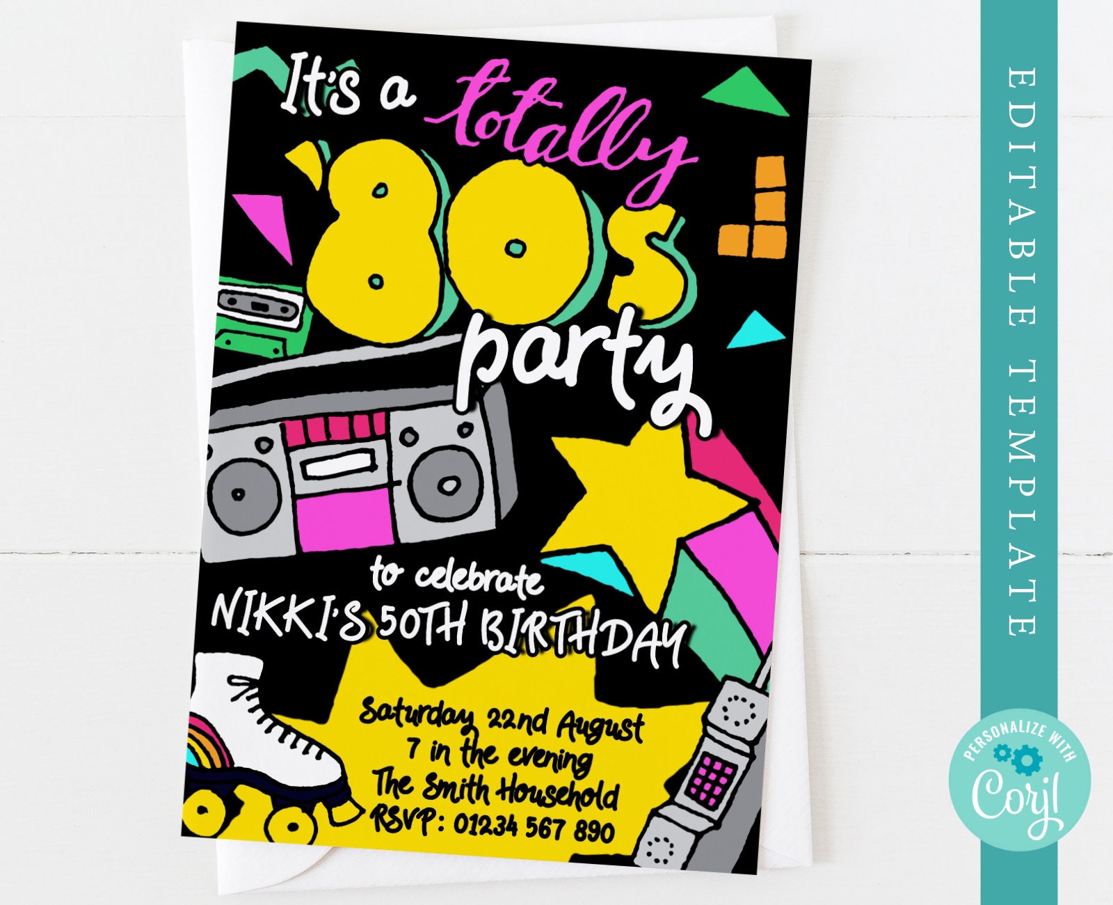 80s Party Invites - Etsy