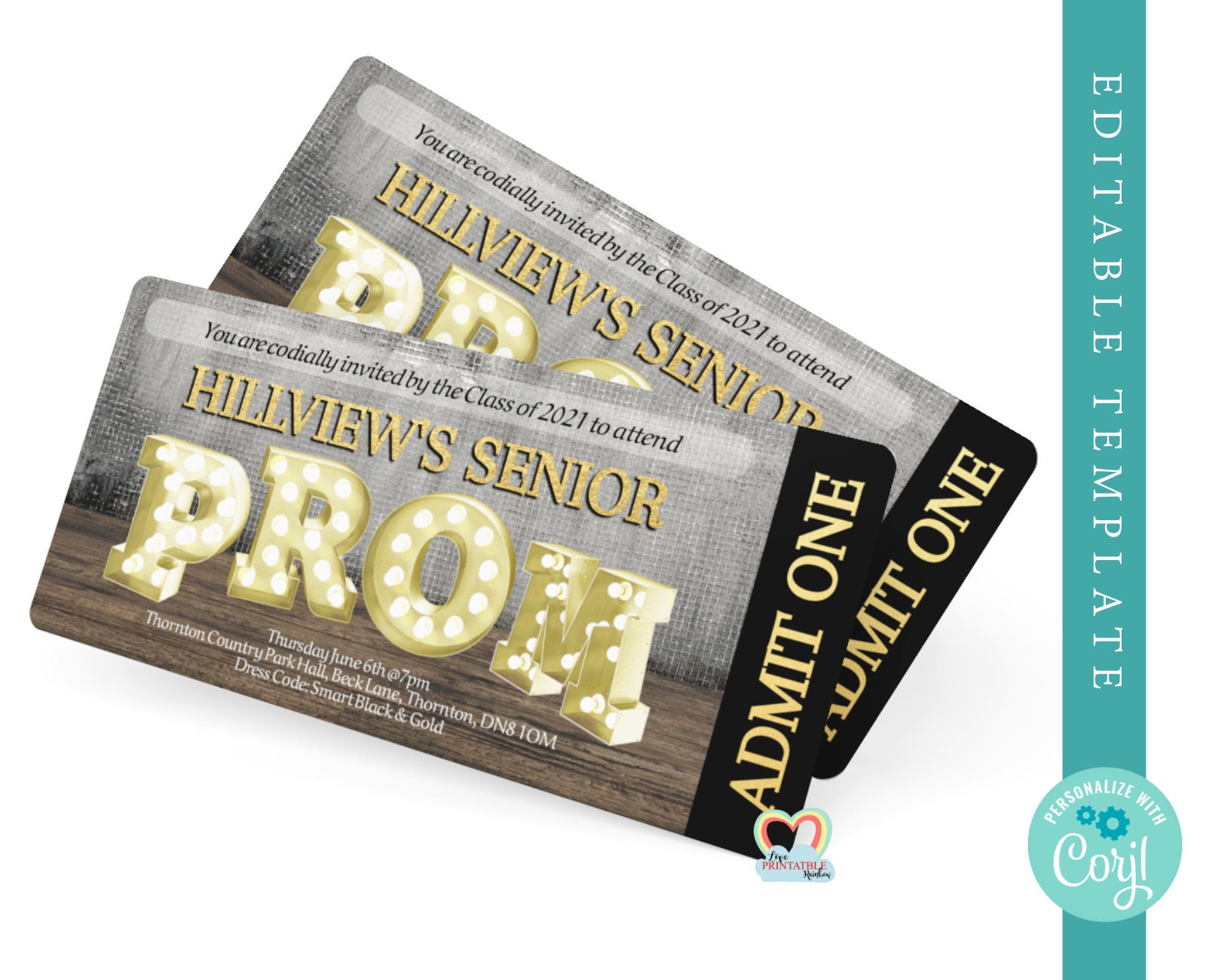 Prom Parking Ticket Template