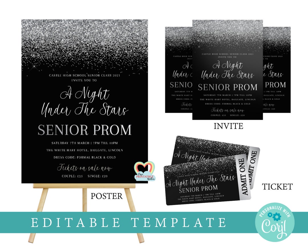 A Night Under the Stars Prom, Senior Prom, Junior Prom, Template ...
