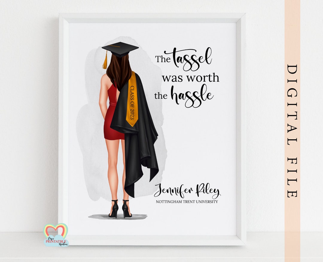 Personalized Graduation Print, Girl Graduation Printable, the Tassel ...