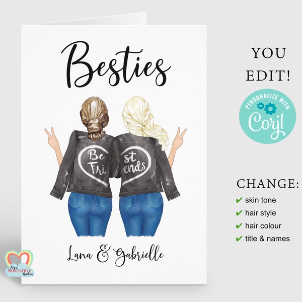 Best Friend Card - Etsy