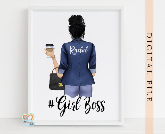 Personalized Girl Boss Art Print Women Power Women Boss | Etsy