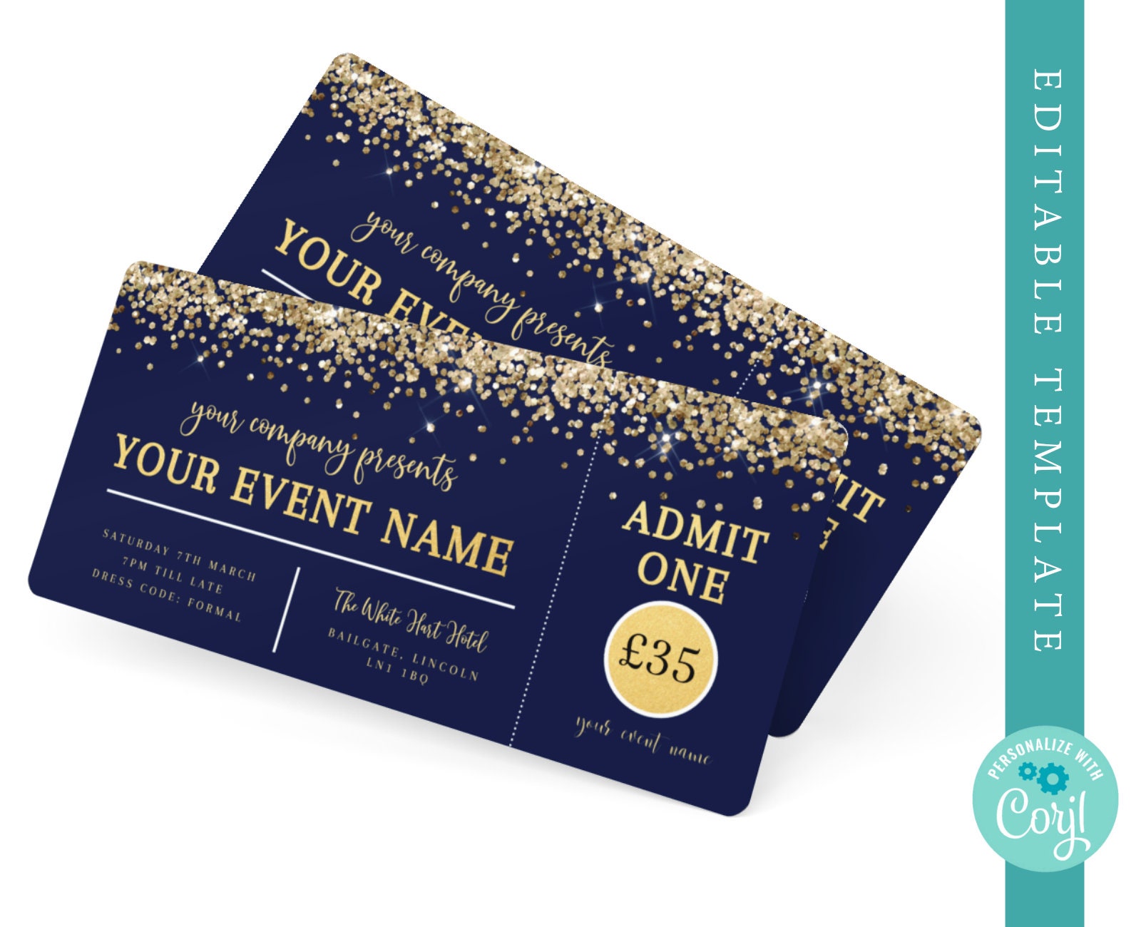 Formal Event Ticket Template