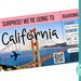 Editable California Boarding Pass Printable Surprise Airline Ticket ...