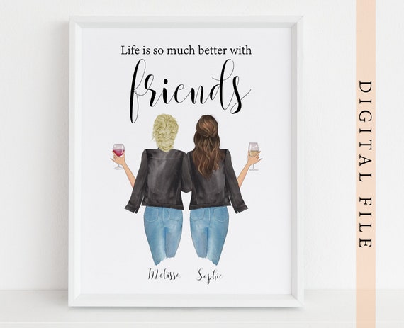 Personalised Best Friends Print Printable Best Friend Quote - Etsy