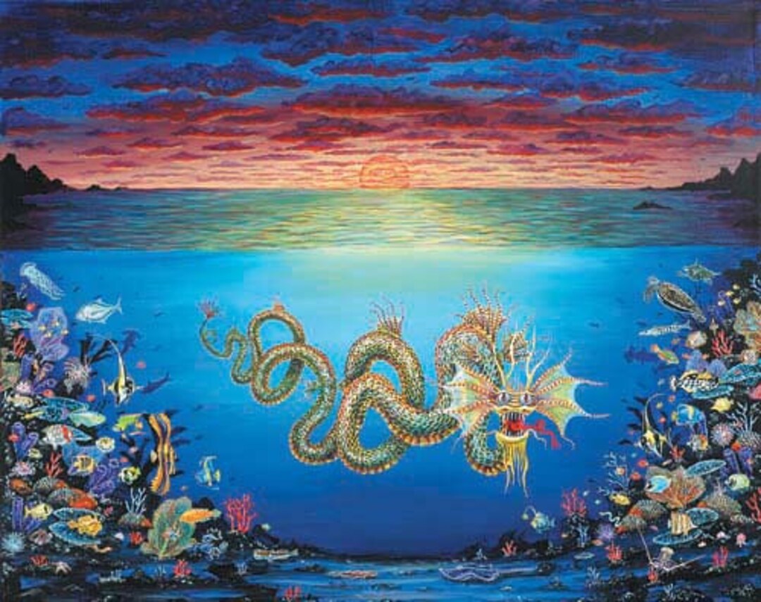Sea Dragon, Sea Dragon Painting, Ocean Painting, Underwater Painting ...