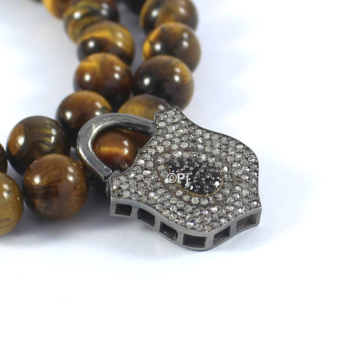 Pave Diamond Lock Lobster Clasp Pave Diamond Lock Finding | Etsy