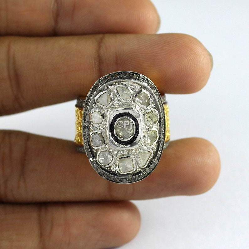 Stunning Polki Diamond Ring Polki Ring Victorian Antique | Etsy