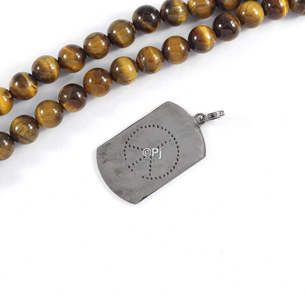 Pave Diamond Peace Sign Pendant Peace Diamond Pendant | Etsy