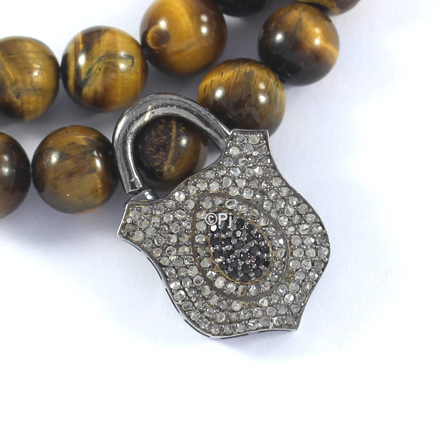 Pave Diamond Lock Lobster Clasp Pave Diamond Lock Finding | Etsy