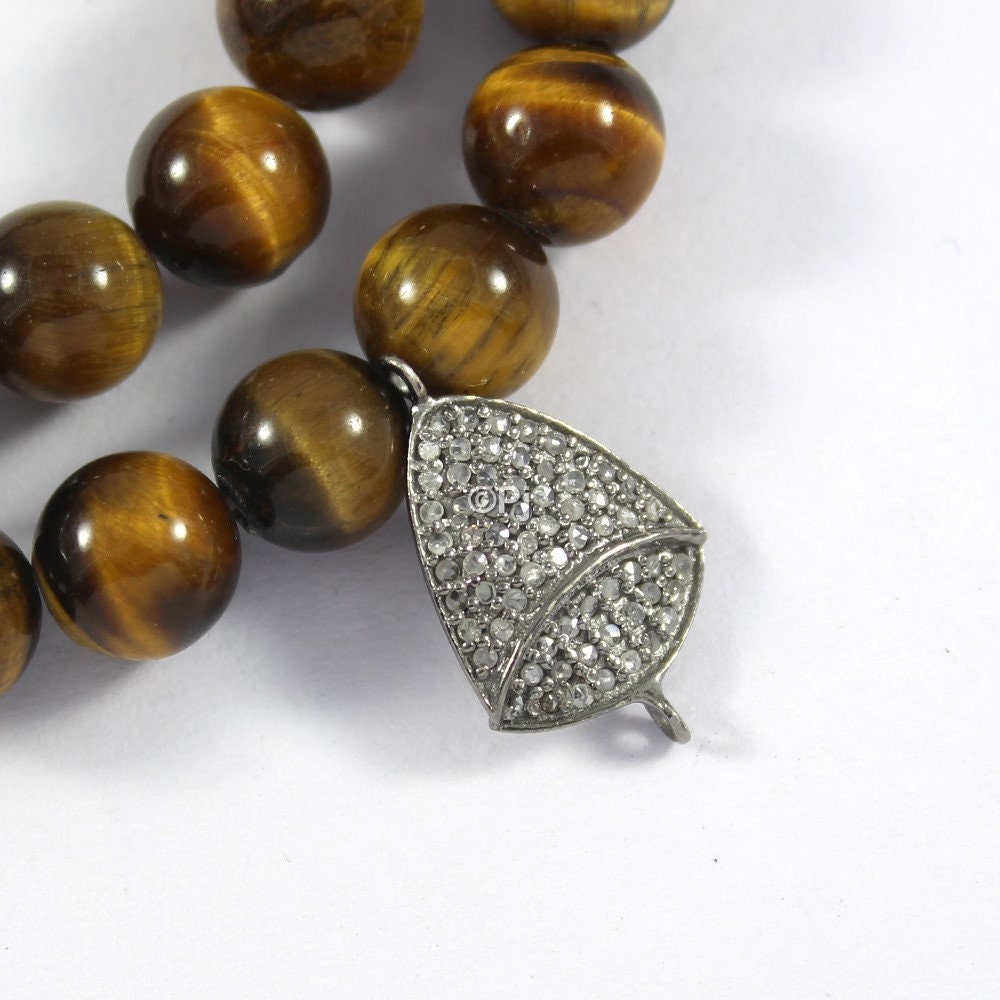 Pave Diamond Connector Double Bail Diamond Connector Charms - Etsy UK