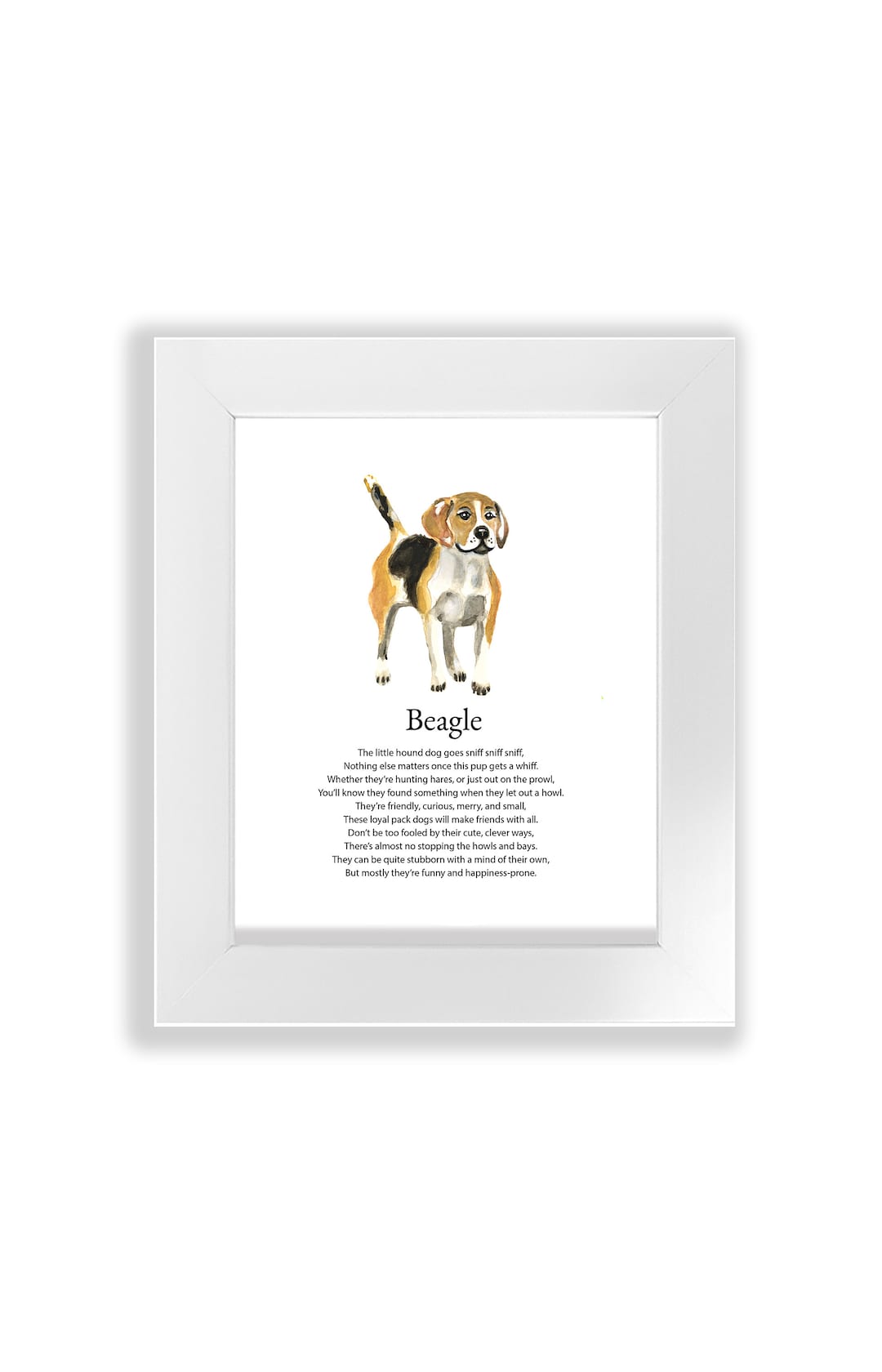 Beagle Poem Print, Beagle Dog Art, Watercolor Dog Painting Print, Dog ...