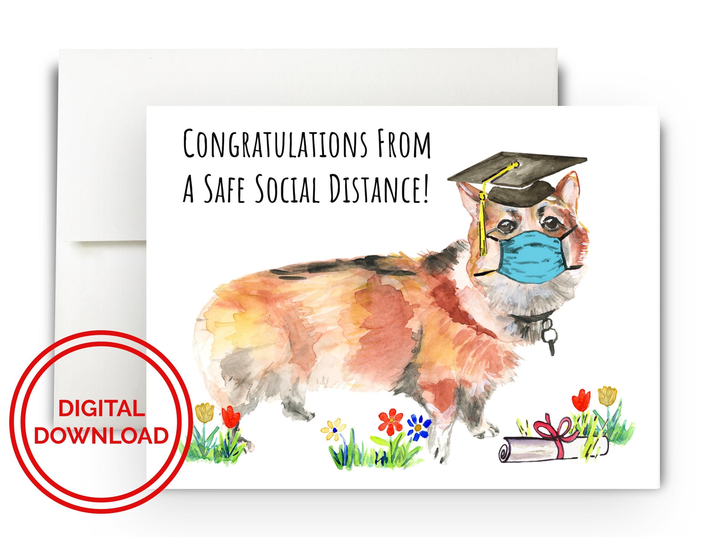 Congratulations From a Safe Social Distance Digital Download Card ...