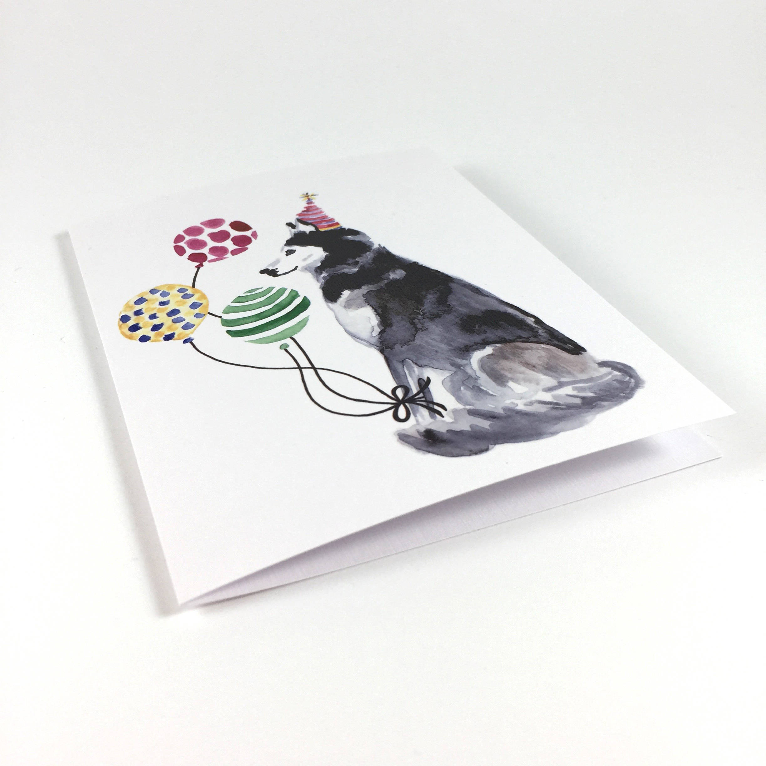 Husky Birthday Cards, Watercolor - Etsy