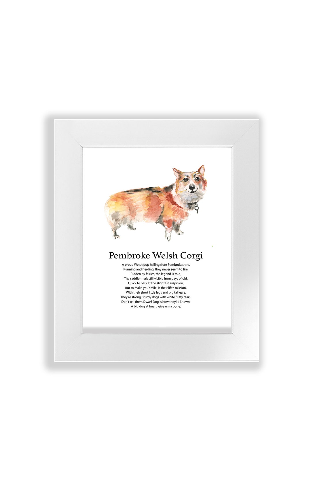 Corgi Poem Print, Corgi Lover Gift, Pembroke Dog Wall Art, Corgi Poster ...