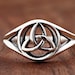 Symbol of Eternal Love Trinity Knot Center in Circle Solid 925 Sterling ...