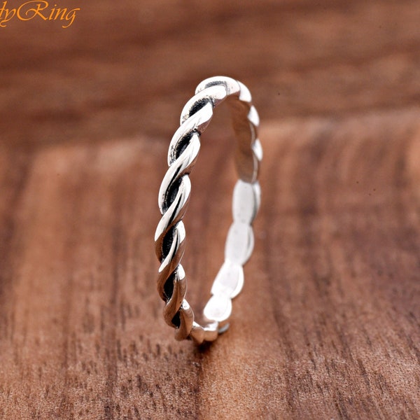 Silver Braided Ring - Etsy