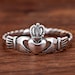 Crown Heart Hands Claddagh Rope Ring for Girls Womens / Traditional ...